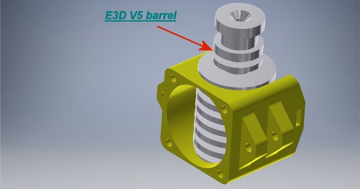 E3D V5 barrel fan holder by Phil M | Download free STL model ...