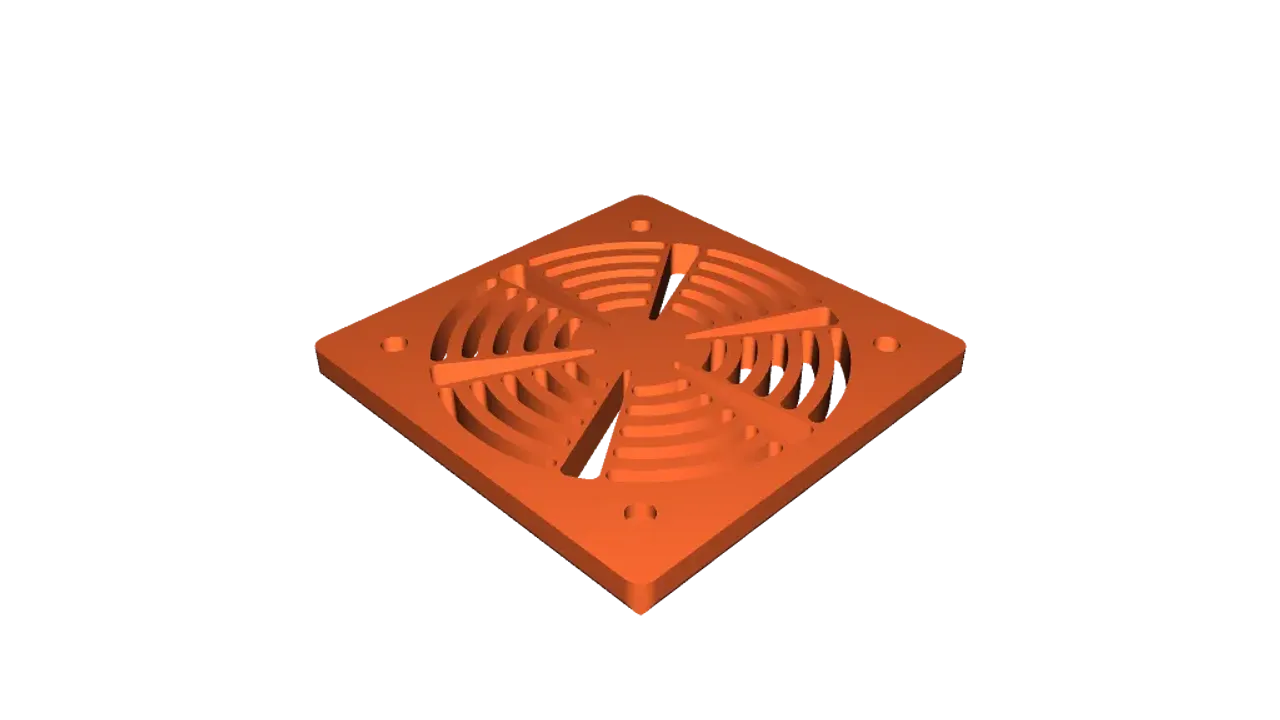 Fan cover & fan grill to suit 50mm fan by Phil M | Download free STL ...