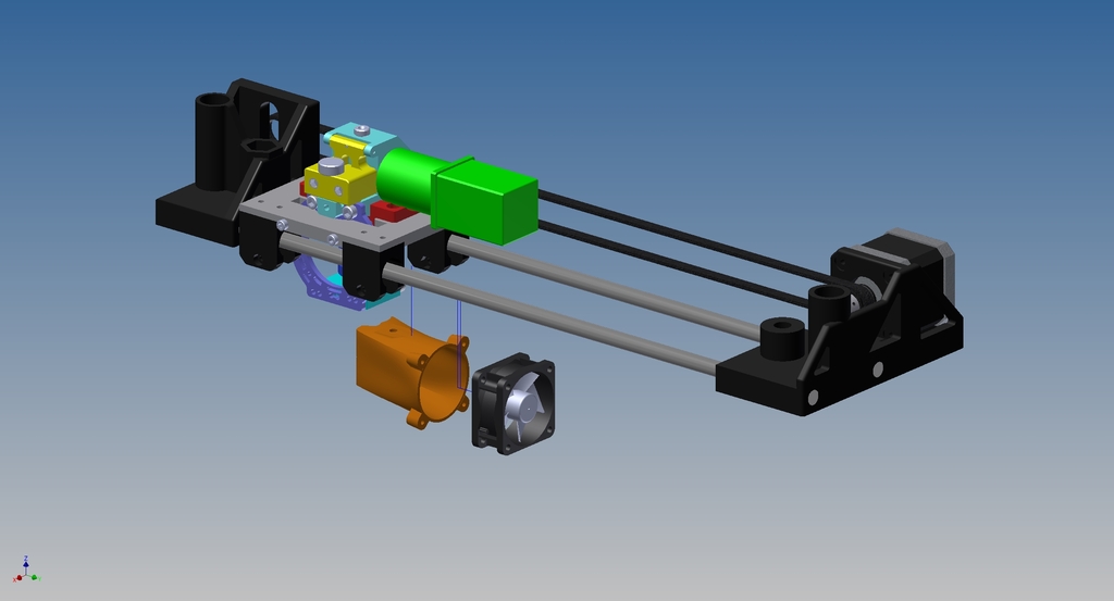 Prusa Air 2 X carriage - Micron direct drive extruder by Phil M ...