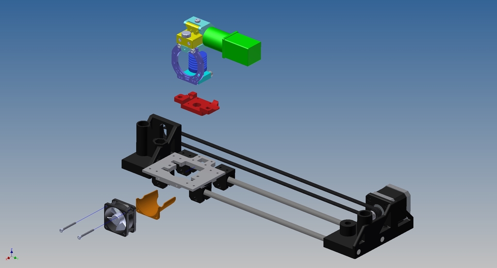 Prusa Air 2 X carriage - Micron direct drive extruder by Phil M ...