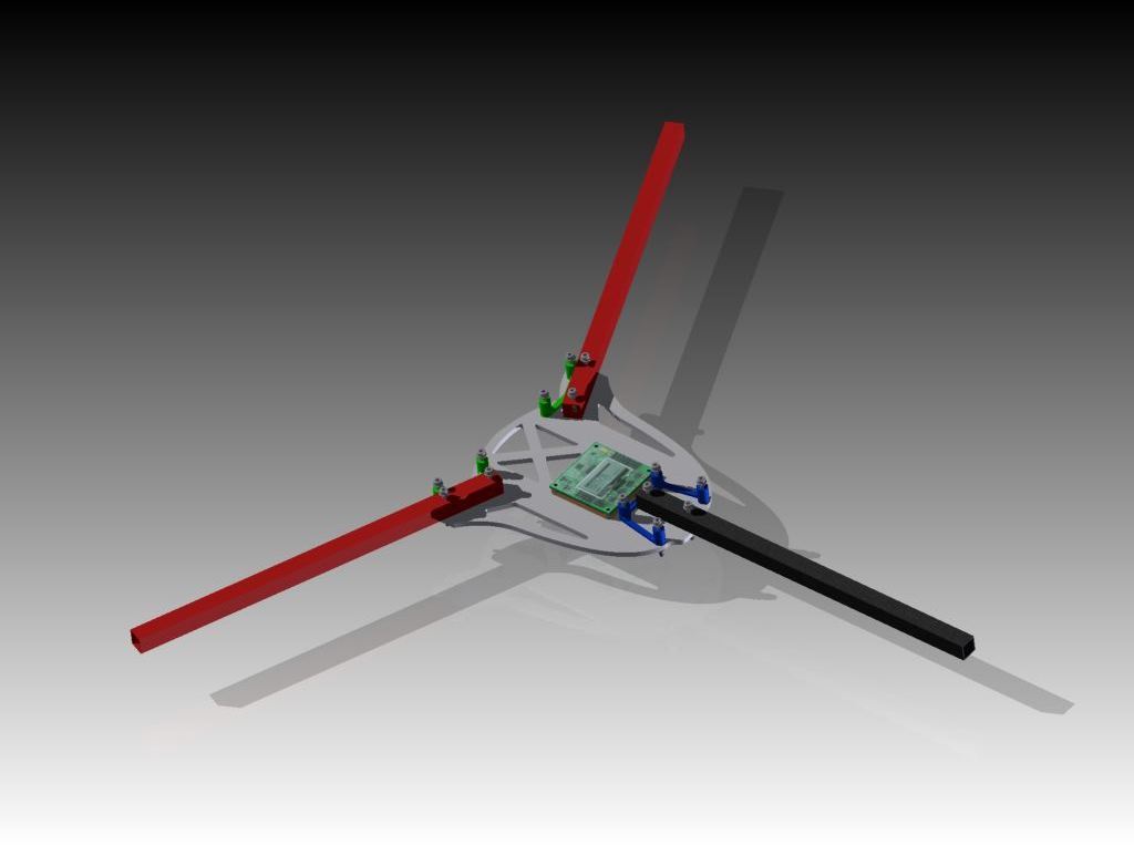 Tri - V tail multi rotor XBS by Phil M | Download free STL model ...