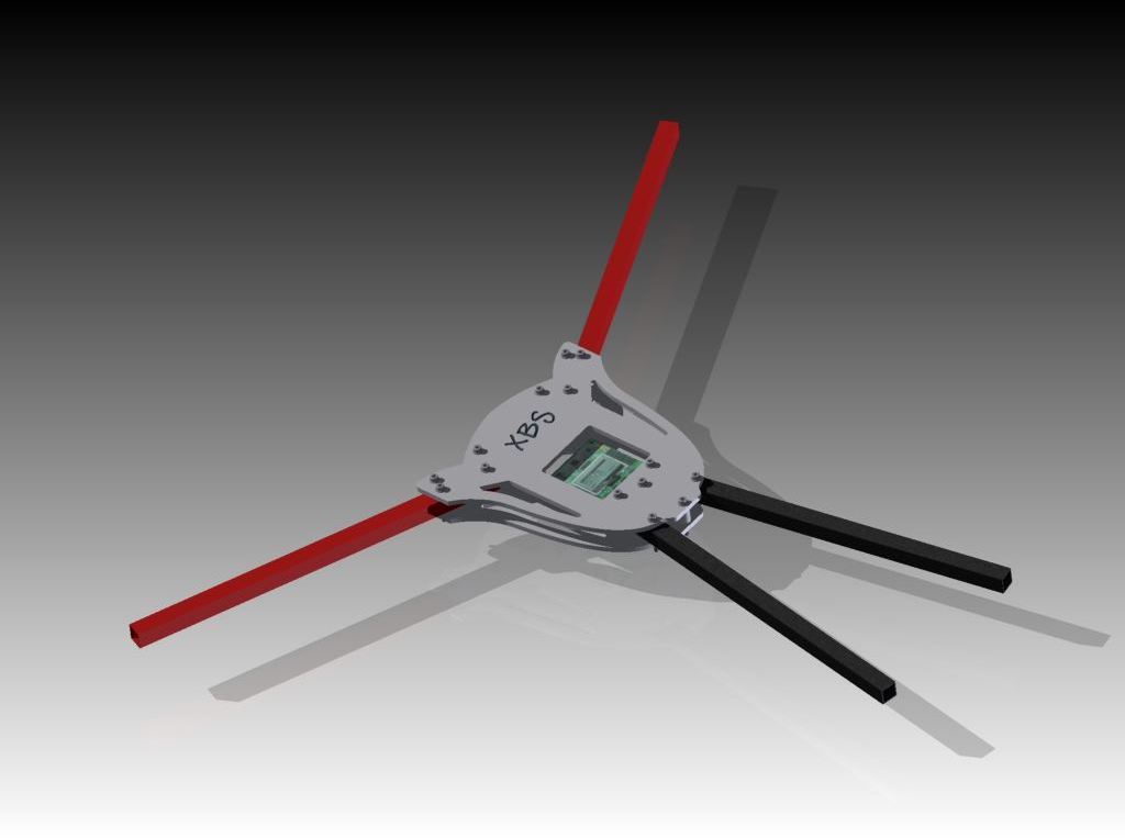 Tri - V tail multi rotor XBS by Phil M | Download free STL model ...