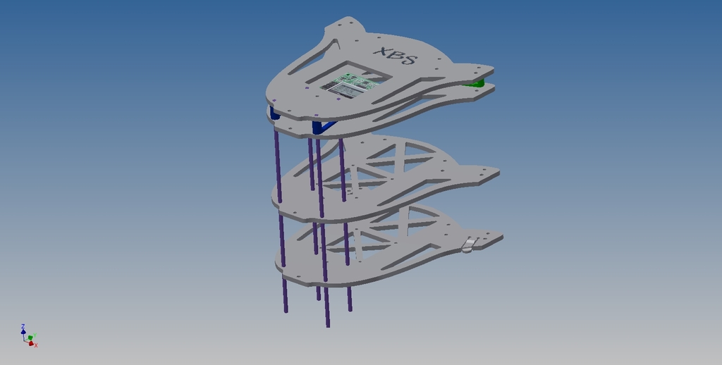 Tri - V tail multi rotor XBS by Phil M | Download free STL model ...