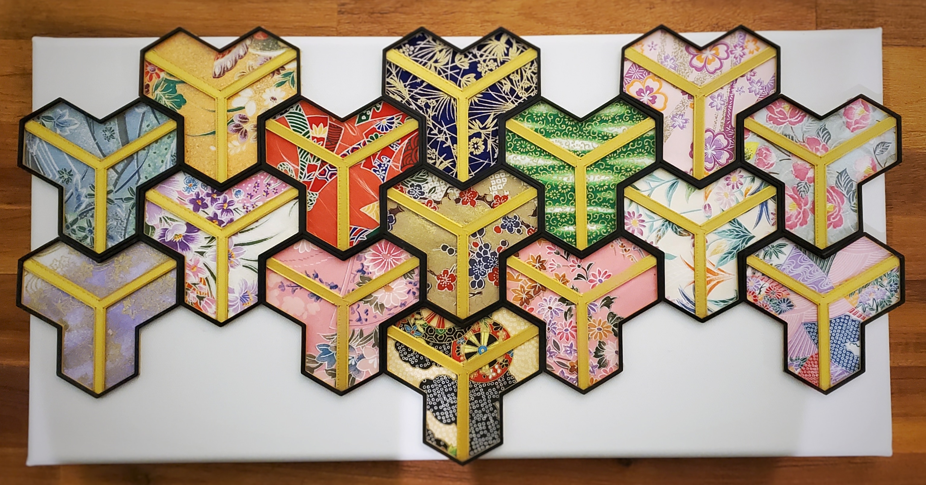 Origami Wall Tile by MalachiteWolf | Download free STL model ...