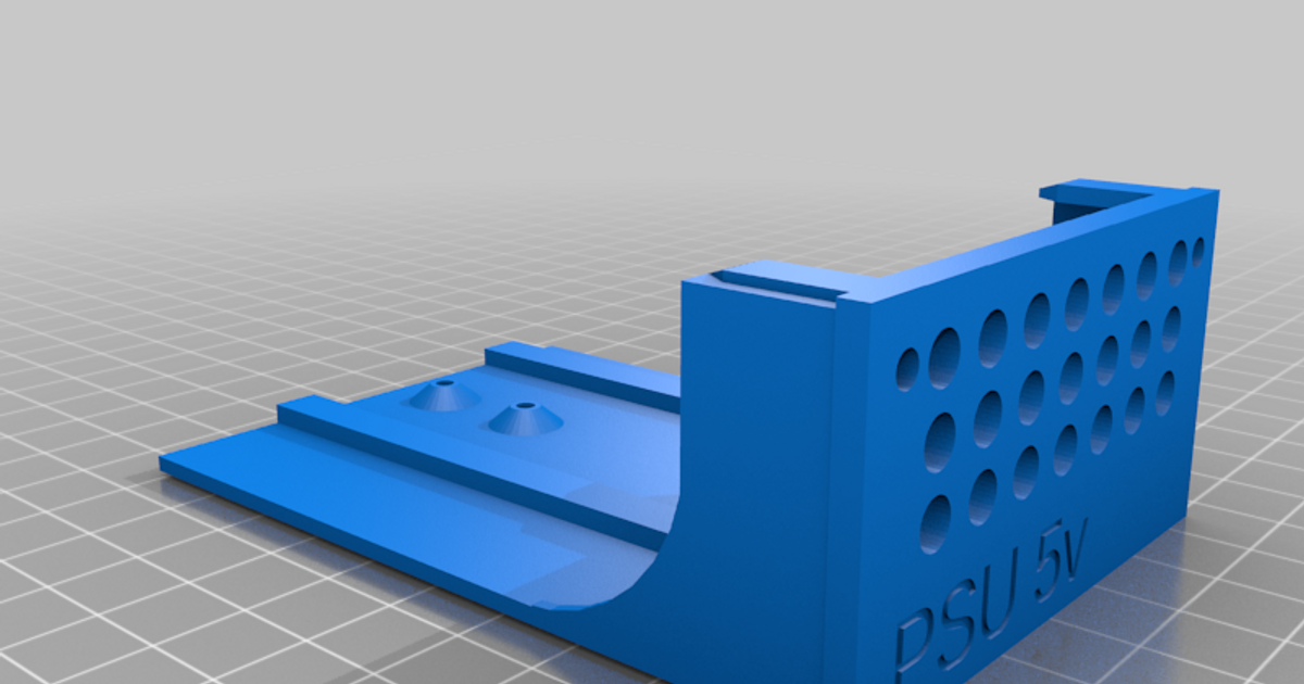 Meanwell PSU tray for 1U Raspberry Pi Rack by Marodeur | Download free ...