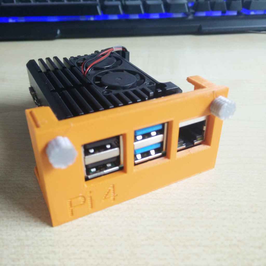 Pi 4 with joy.it-cooler tray for 1U Raspberry Pi Rack by Marodeur ...