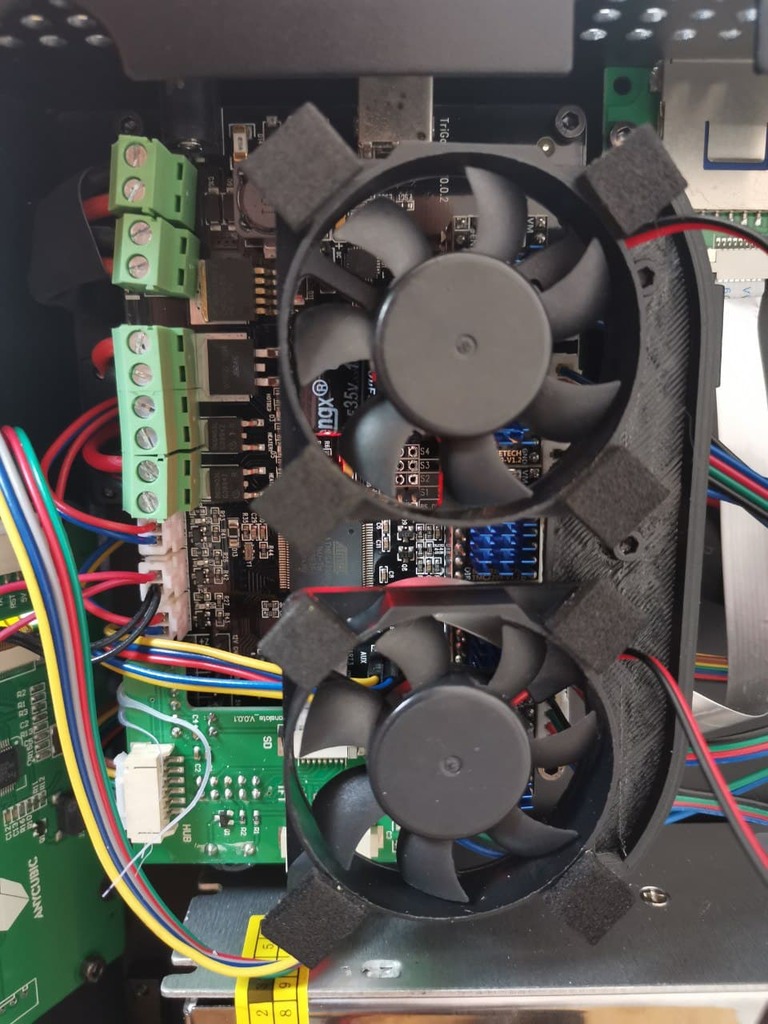 Anycubic Mega S mainboard fan bracket for 2x 5010 by Zer0s | Download ...