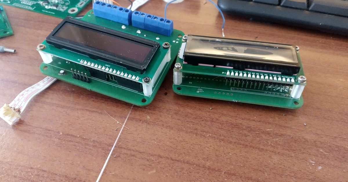 Mount kit for 80mm HD44780 2x16 character displays by Pineapple Dan ...
