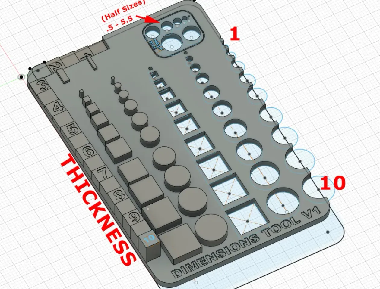 Dimensions Tool by snowboarder | Download free STL model | Printables.com