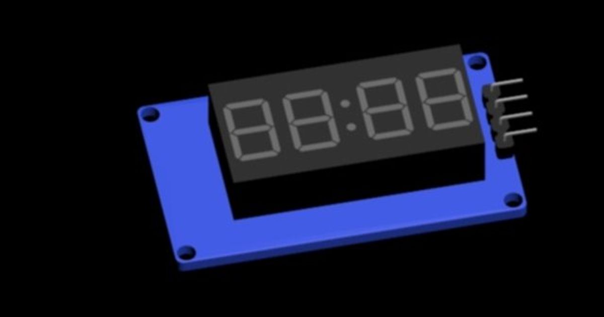 7 Segment Display (4 Digit Display v1.0) FOOTPRINT layout by ...