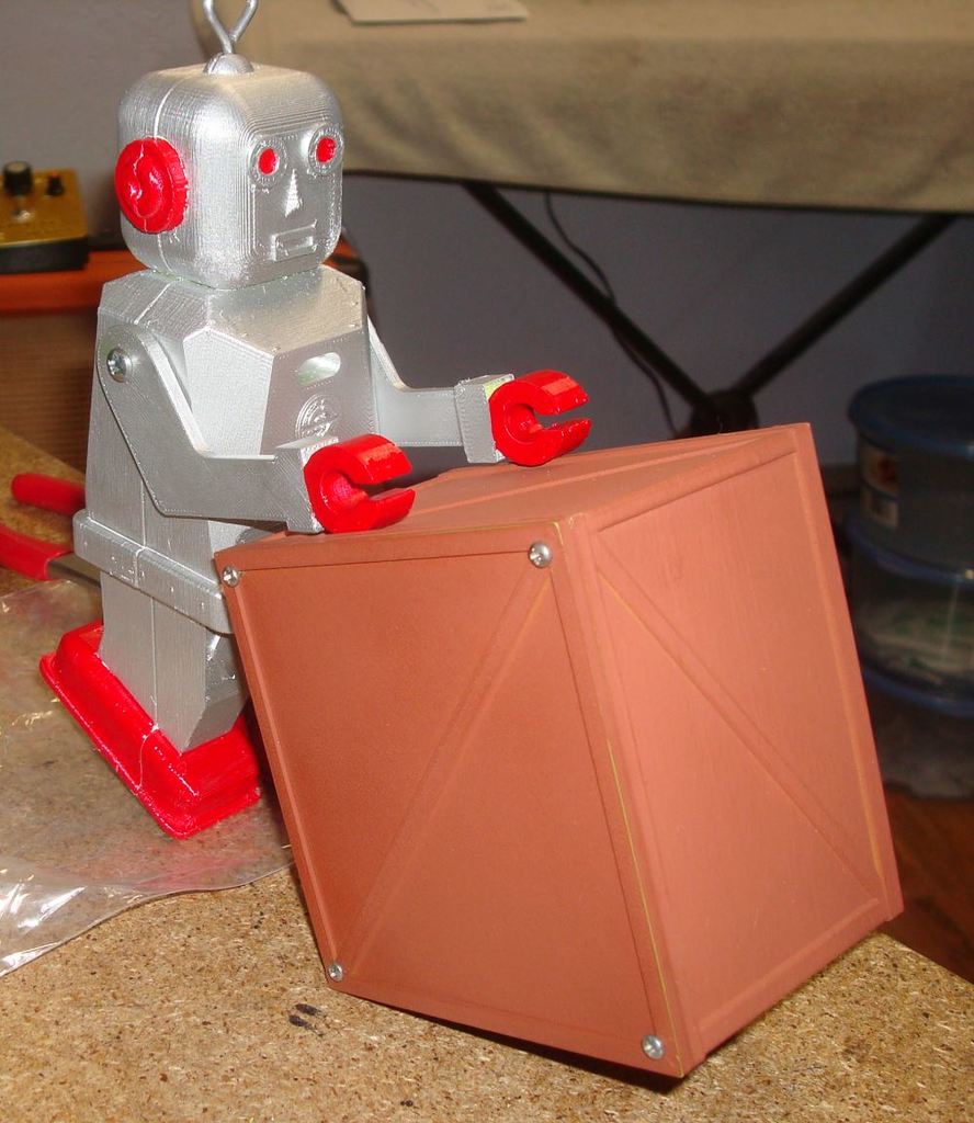 Robot Sam the crate rolling man. by robothut | Download free STL model ...