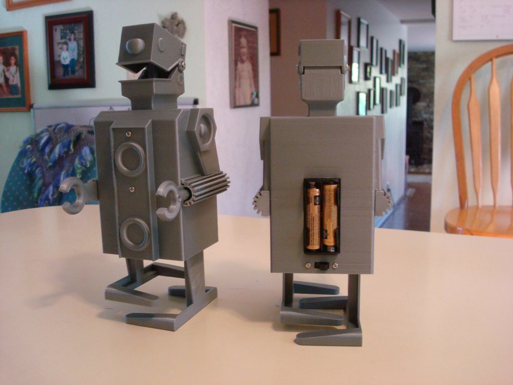 Mr. Mech 3d printed robot. walking with moving arms and mouth. by ...