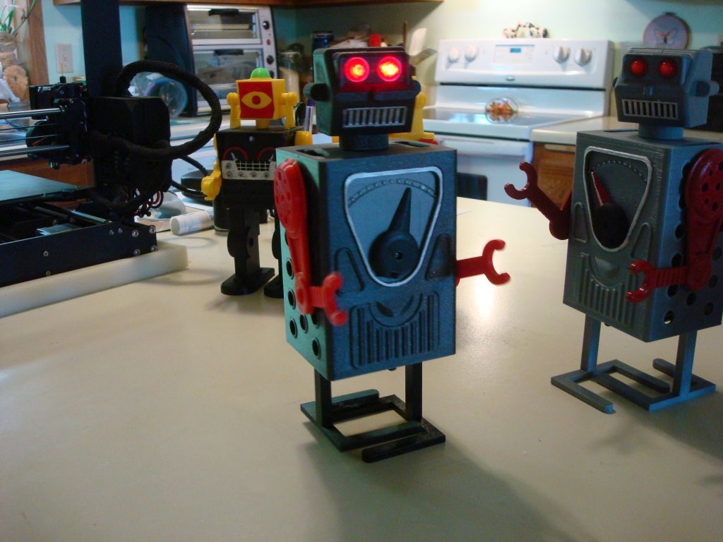 RoBox , 3d printed walking robot, moving Arms, Head and meter. by ...