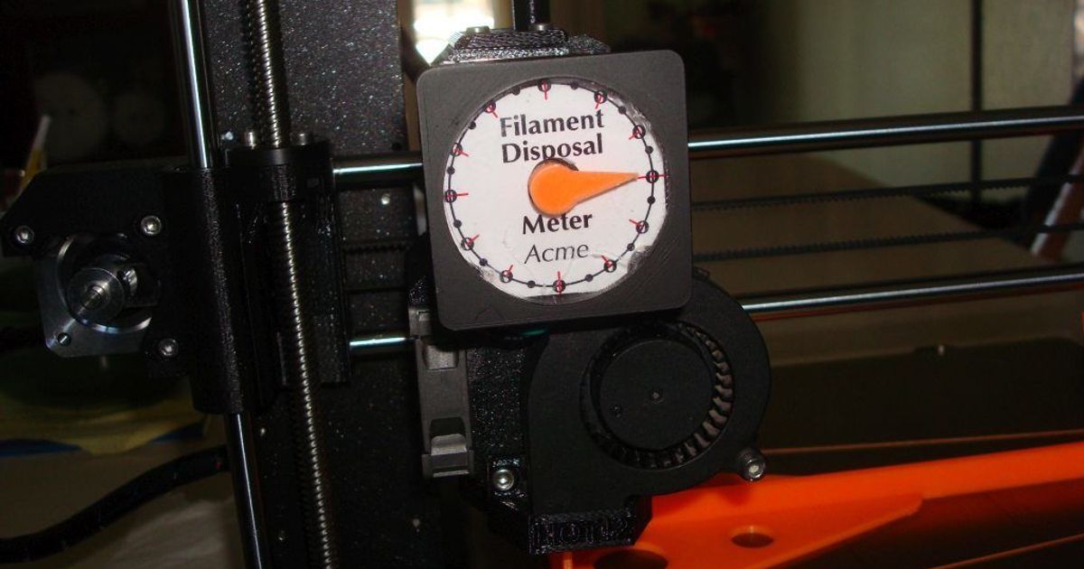 Filament Disposal Meter for Prusa MK3 and MK2 by robothut | Download ...