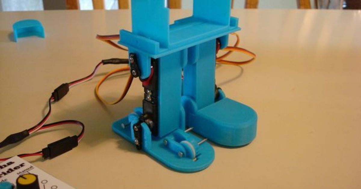 4 Servo Walking Robot Base Controled By Servo Tester By Robothut