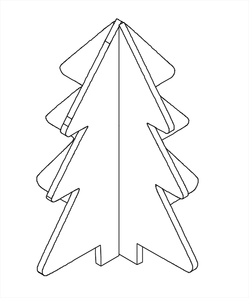 Christmas tree card by sblaisot | Download free STL model | Printables.com