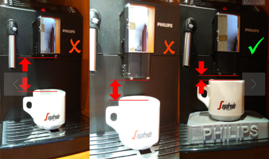 Cup raiser for Philips and Saeco coffe machine by DVS | Download free ...