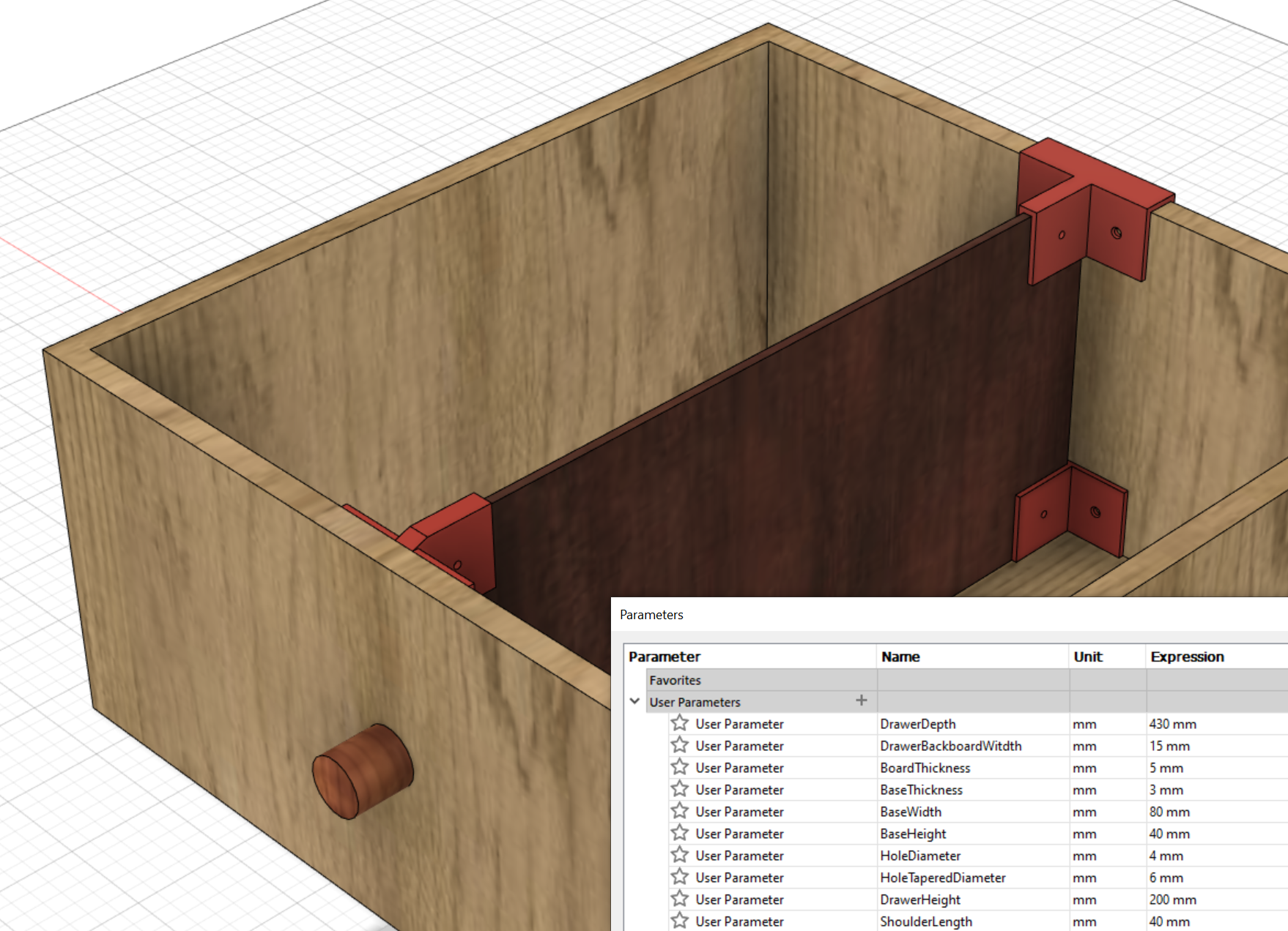 Fully Parameterized Drawer Divider Brackets by Asraiel | Download free ...