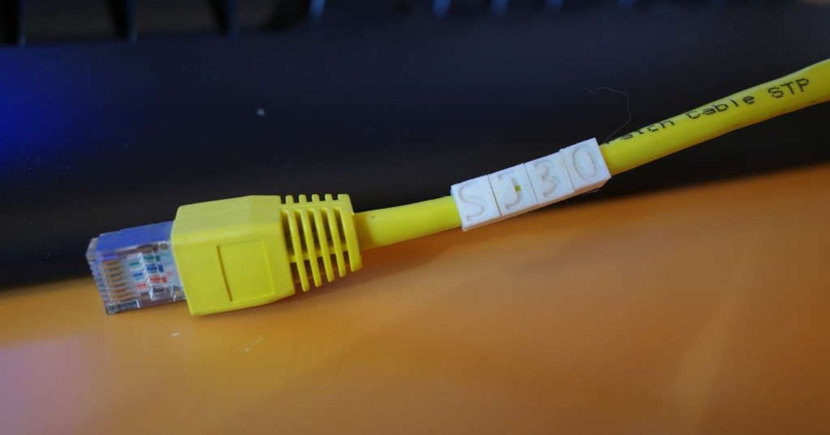 tags / labels for ethernet cable (with freecad files) by ManelTo ...
