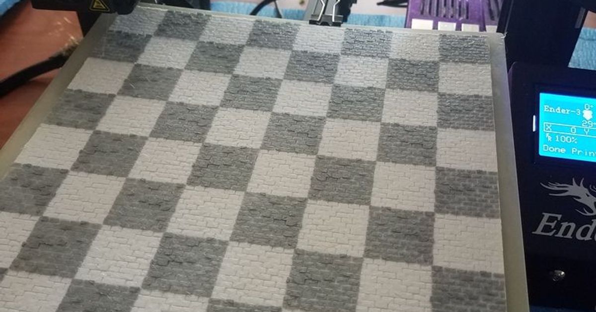 Brick Floor Chess Board Multi-layer Coloring 220x220 by D3Dorsett ...