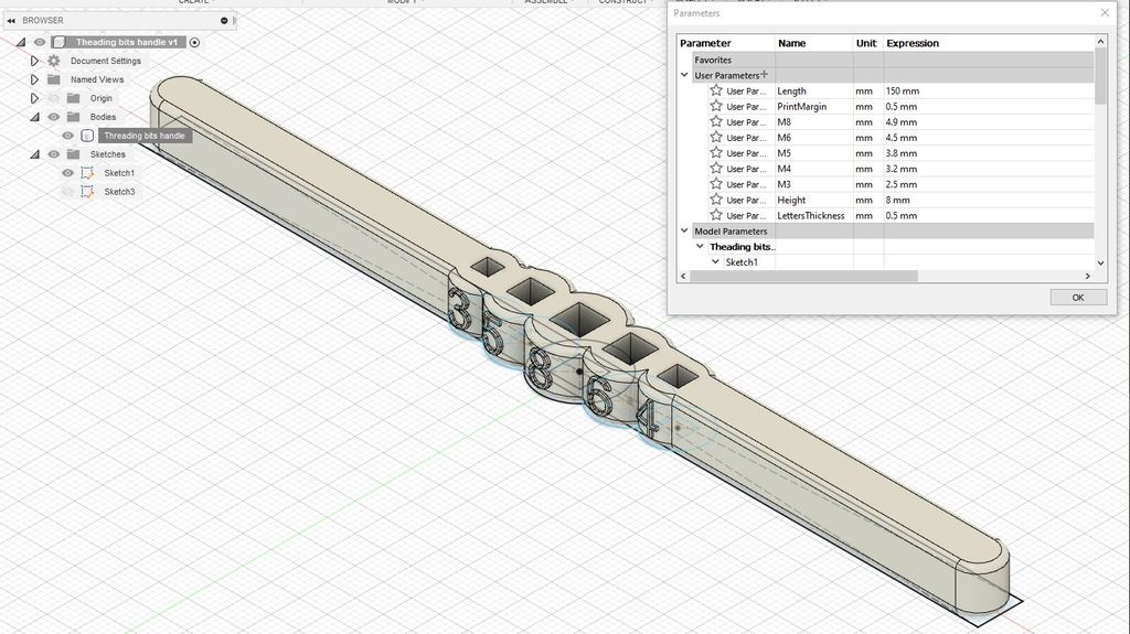 Threading bits handle by Rémi Peyronnet | Download free STL model ...