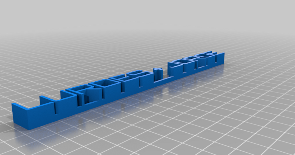 My CustomizeTESTEd 3D name plate by jmpub | Download free STL model ...