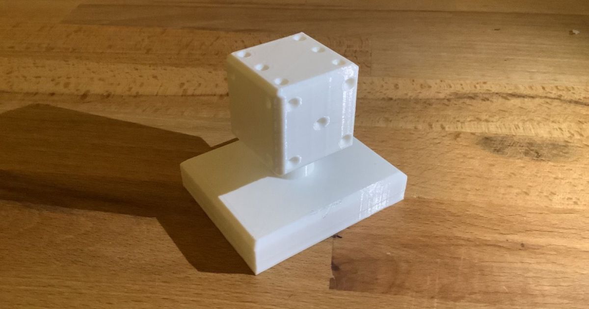 Würfel auf Podest von RLR1305 | Kostenloses STL-Modell herunterladen ...