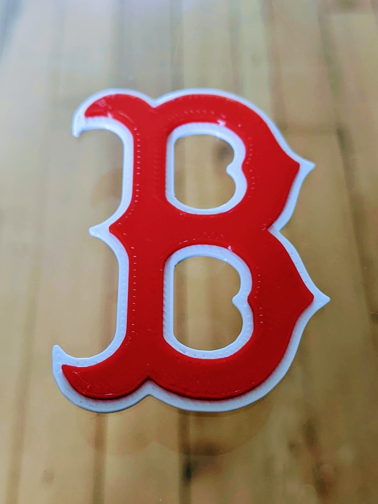 Red Sox Logo One Piece by gleonard3 | Download free STL model ...