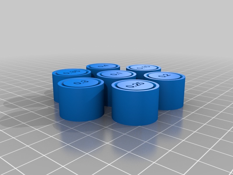 Customizable 3D Tolerance Test by zapta | Download free STL model ...