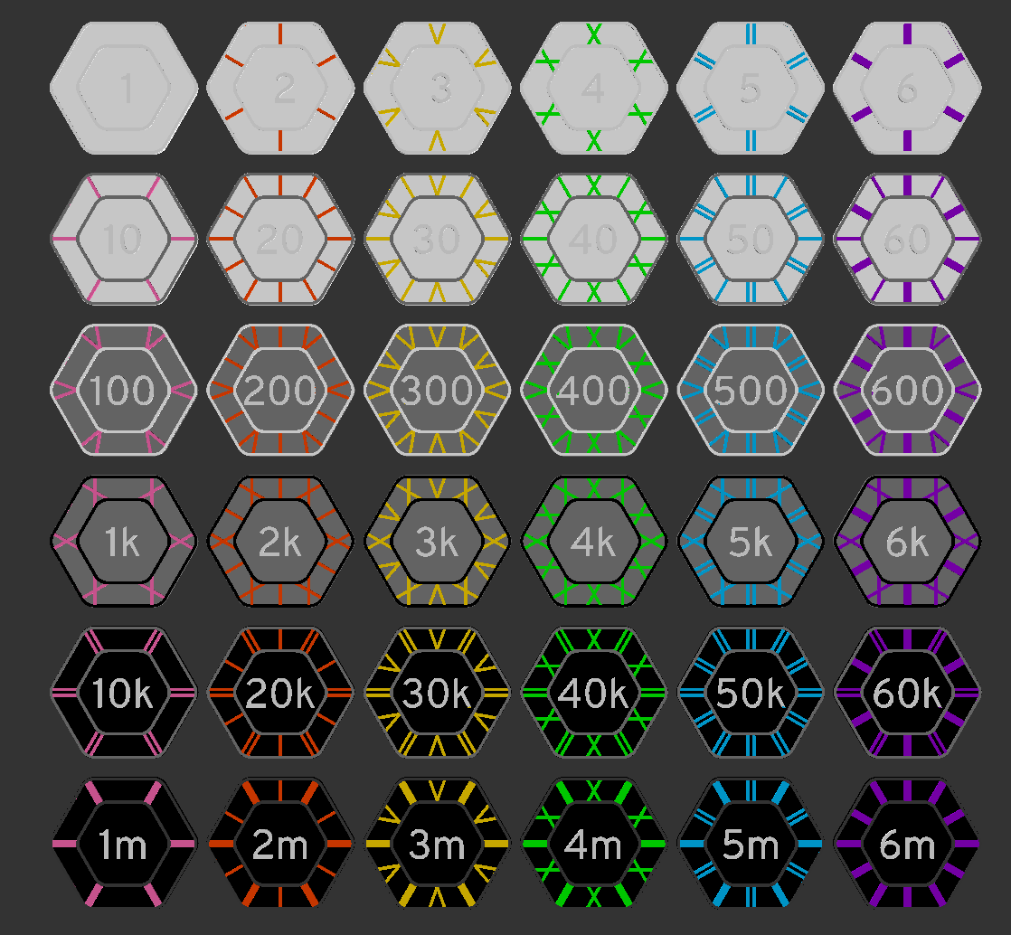 HexaTokens (parametric) by Sir Prints A Lot | Download free STL model ...