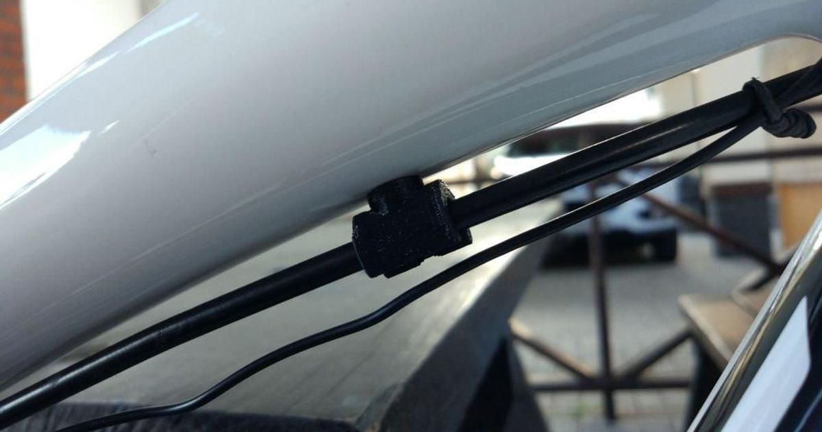 Bike brake tube clamp / cable holder by Tooth3D | Download free STL ...
