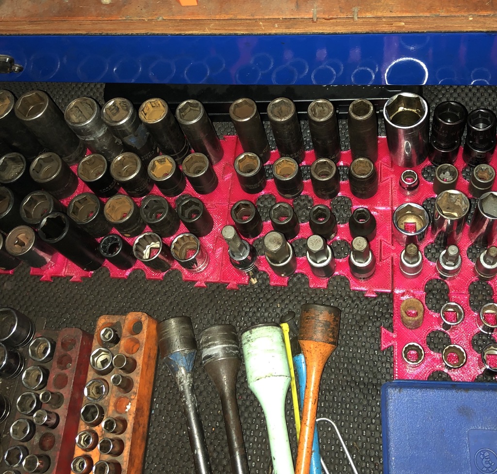 socket organizer interlocking by gimpy | Download free STL model ...