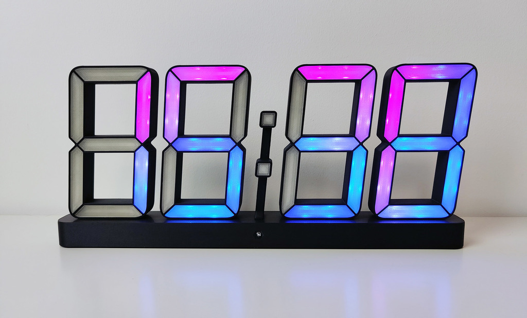 Wi-Fi connected LED Clock powered by WLED by imeszaros | Download free STL model | Printables.com