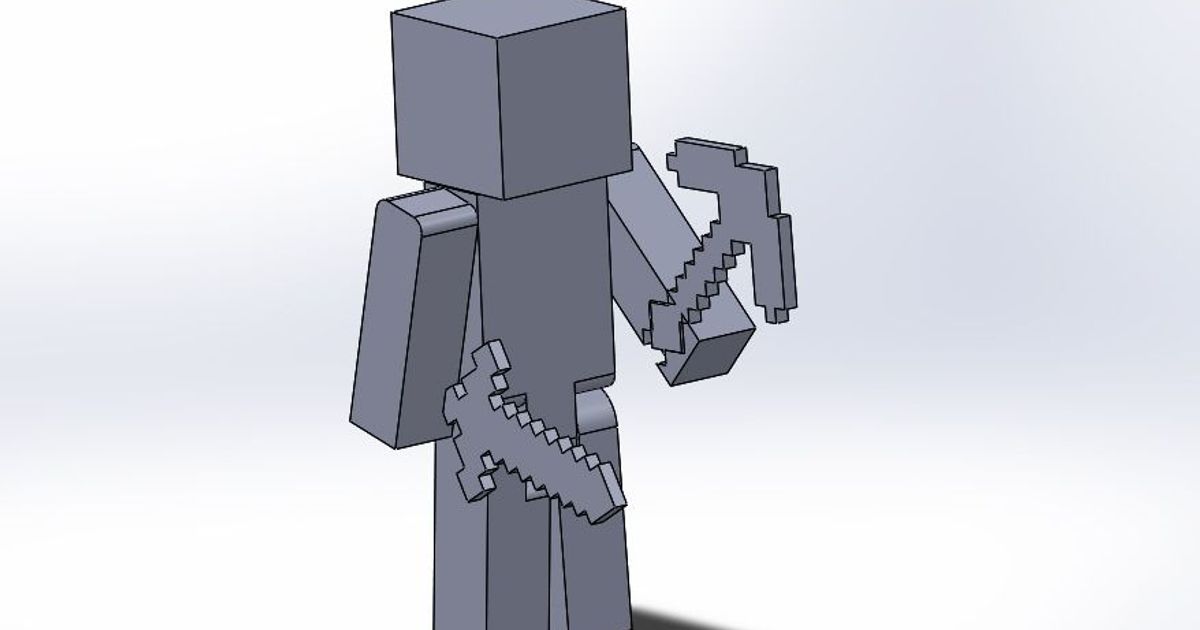 Good Minecraft Guy by RoboBear Designs | Download free STL model ...