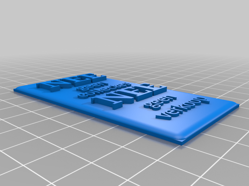 Nee-Nee plate for frontdoor by hansgl | Download free STL model ...