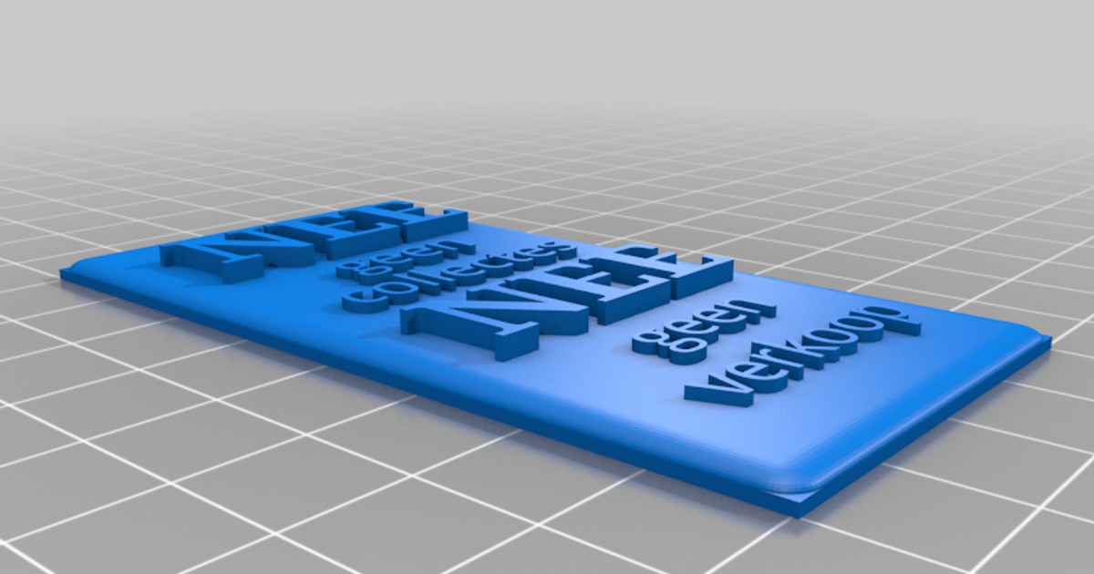 Nee-Nee plate for frontdoor by hansgl | Download free STL model ...