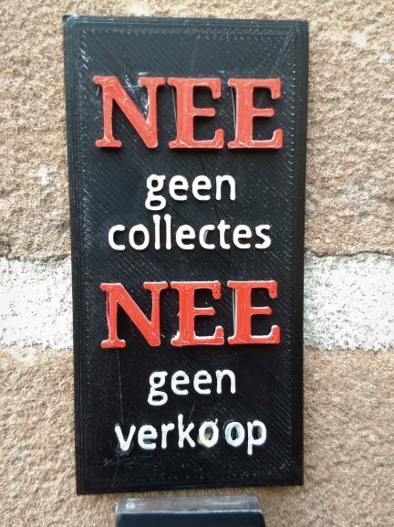 Nee-Nee plate for frontdoor by hansgl | Download free STL model ...