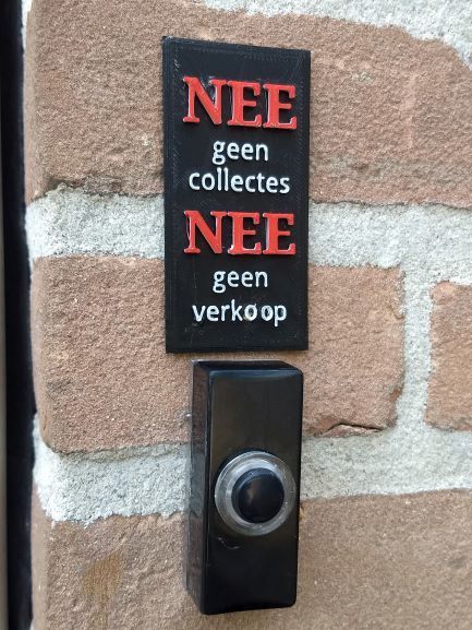 Nee-Nee plate for frontdoor by hansgl | Download free STL model ...