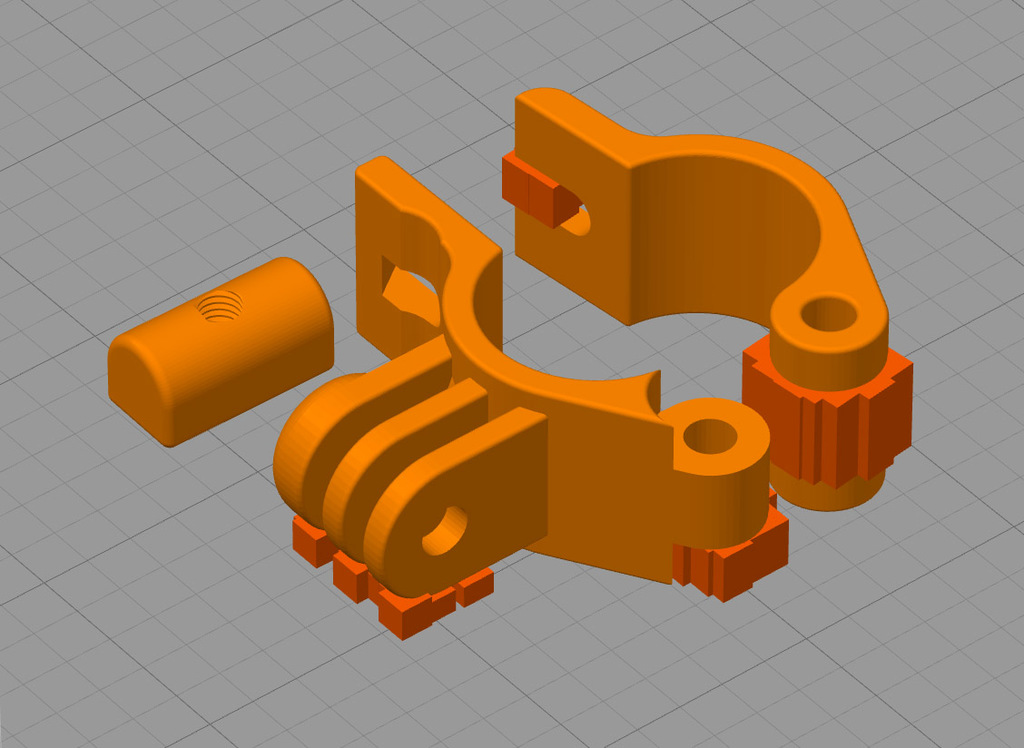 GoPro Bike and tripod atachment with quick coupling by Vidar | Download ...