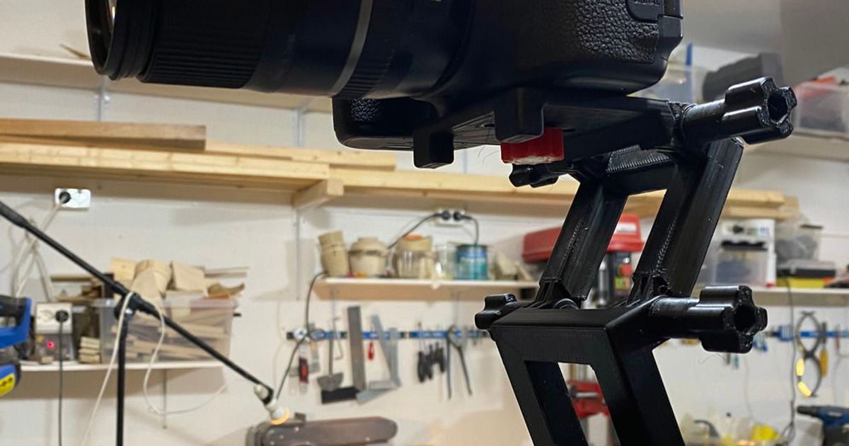 DSLR camera Stand with GoPro atatchment by Vidar | Download free STL ...
