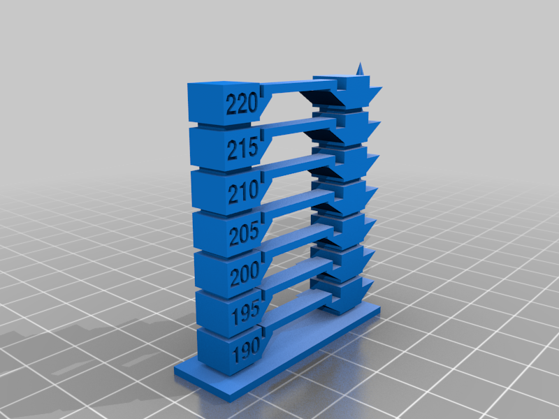 190-220 Temperature TowerMy Customized Temperature Tower Version 2 by Makell 3D | Download free ...