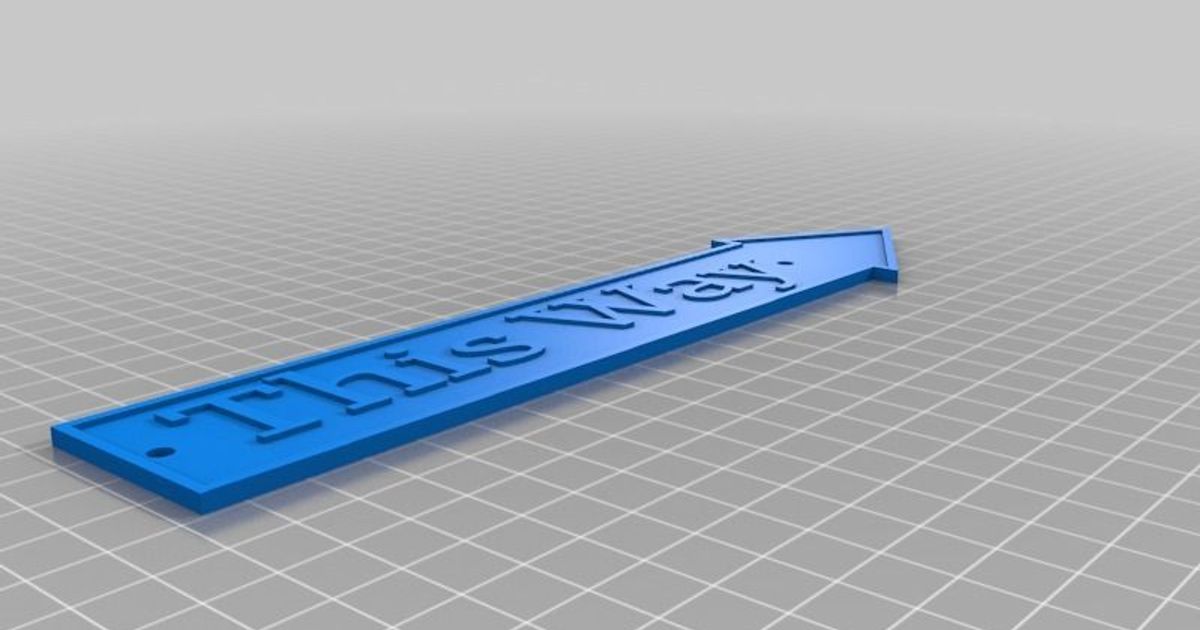 This Way sign by Makell 3D | Download free STL model | Printables.com
