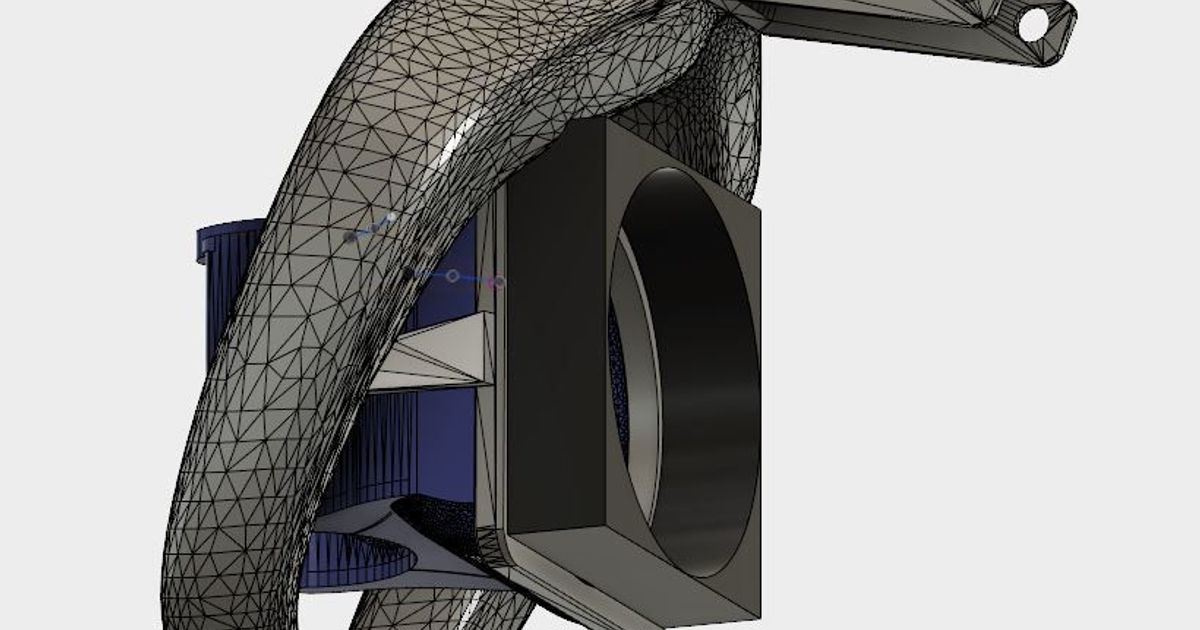 v6 Hotend Fan Shroud and 5015 + 40 Fang Combo by JamesK1 | Download ...