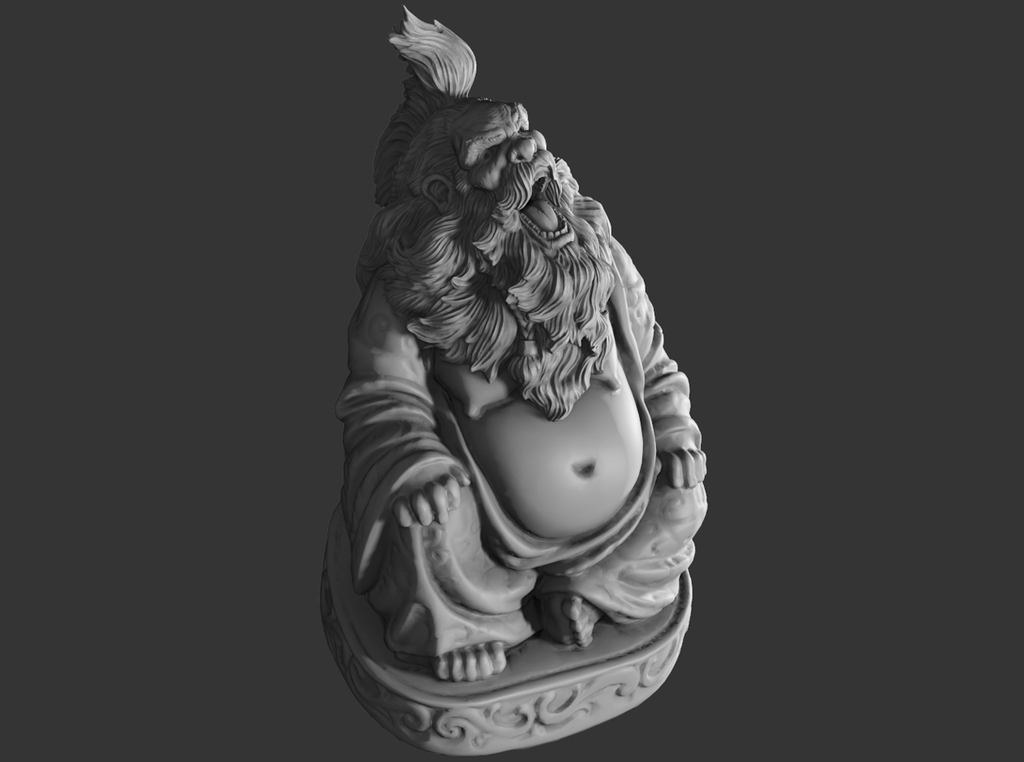 Yelling Bearded Buddha by SavageRodent | Download free STL model ...