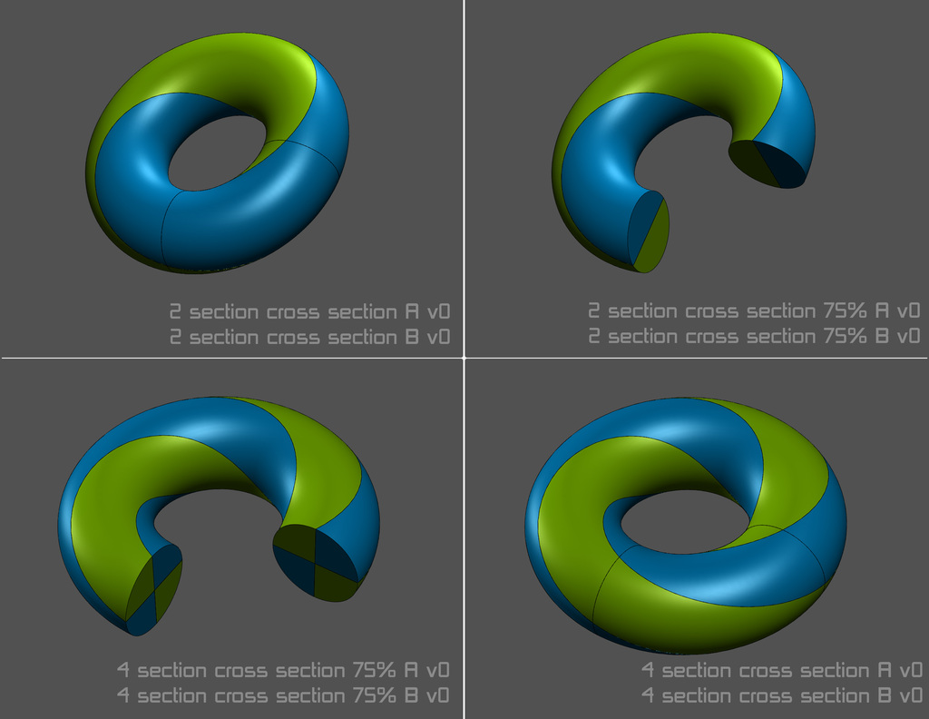 Dual Material - torus with spiraling cross section by SavageRodent ...