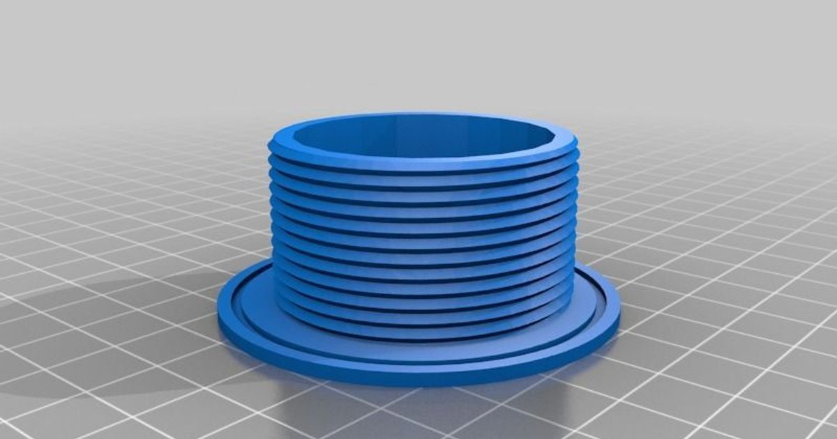 Threaded Bath Overflow Cap by GBlades | Download free STL model ...