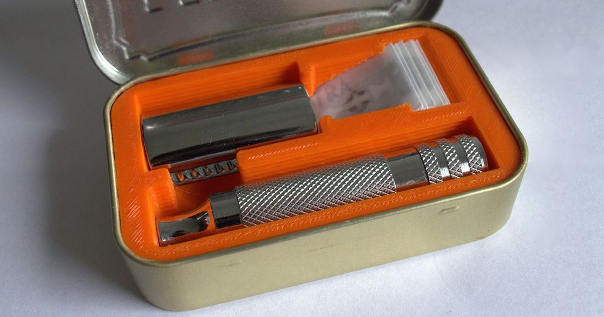 DE3P2S Double Edge Razor Altoids Insert by rotf101 | Download free STL ...