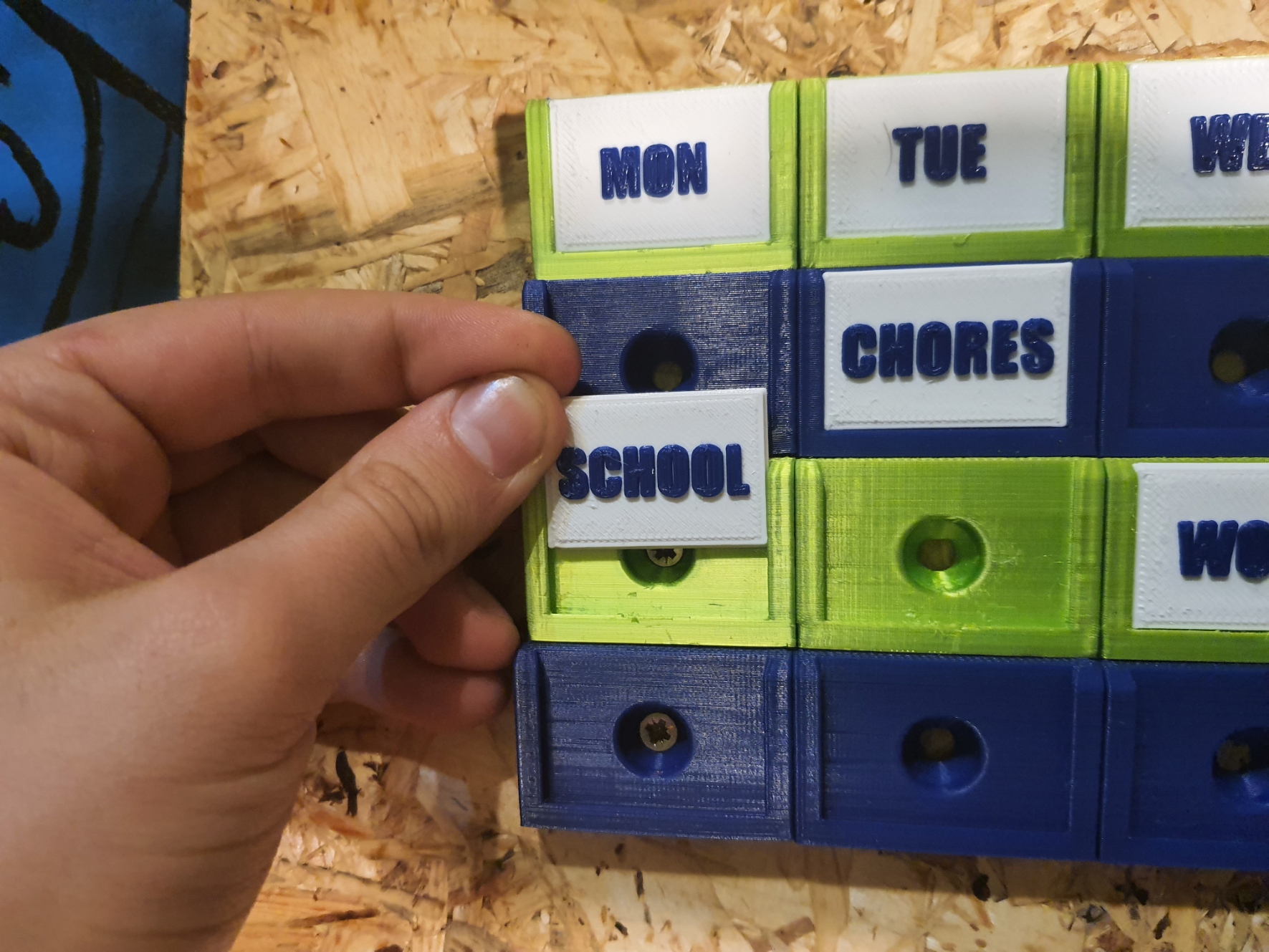 Modular hangigng table (timetable,organizer, slots and plates) by ...