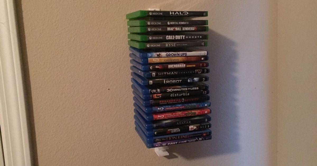 Blu Ray DVD wall rack/hanger by Element18592 | Download free STL model ...