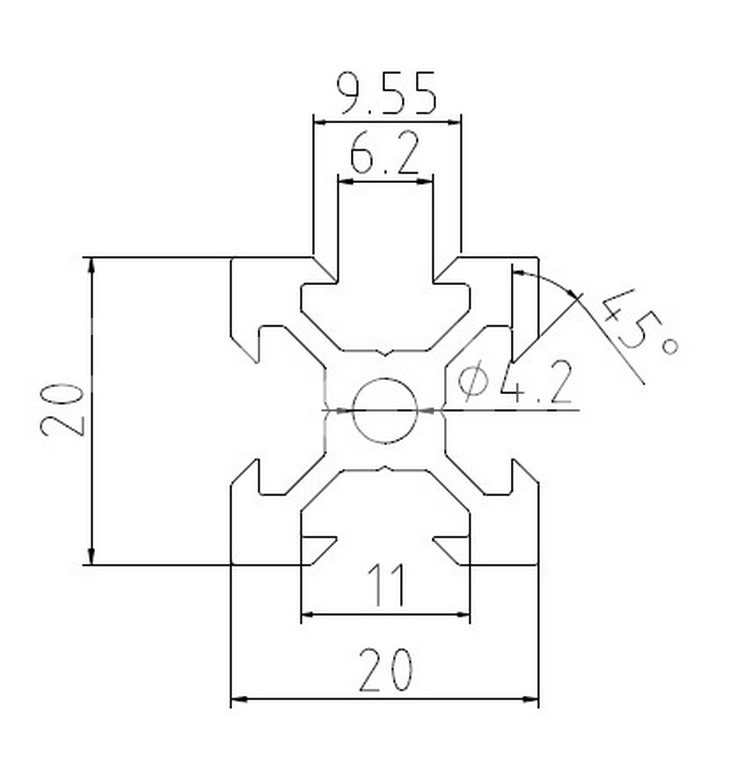 2020 V-Slot Aluminium Extrusion Profile - Low Poly Model for your ...